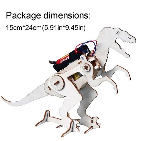 Wooden Electric Small Brachiosaurus Model Diy Scie Vicedeal