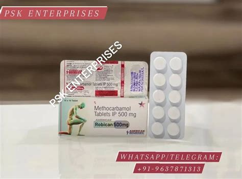Robican Methocarbamol Tablets 500 Mg Treatment Muscle Relaxation At