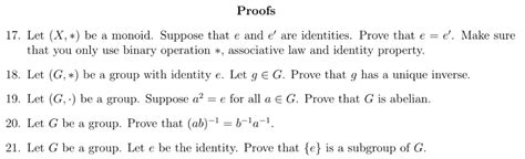 Solved Proofs 17 Let X Be A Monoid Suppose That E And