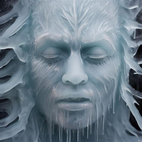 Premium Photo Closeup Of A Frozen Mans Face Conceptual Image