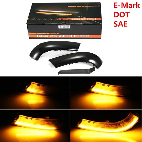 2 Pcs Dynamic Turn Signal Led Rearview Mirror Indicator Blinker