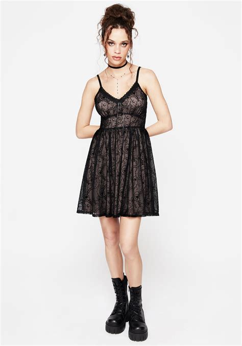 Thorns Mesh Cami Mini Dress Disturbia