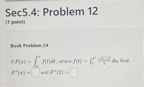Solved Sec54 Problem 121 ﻿pointbook Problem 24if