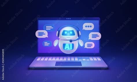 Chatbot Ai Assistant For Automated Customer Support 3d Illustration