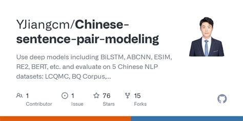 Github Yjiangcm Chinese Sentence Pair Modeling Use Deep Models Including Bilstm Abcnn Esim