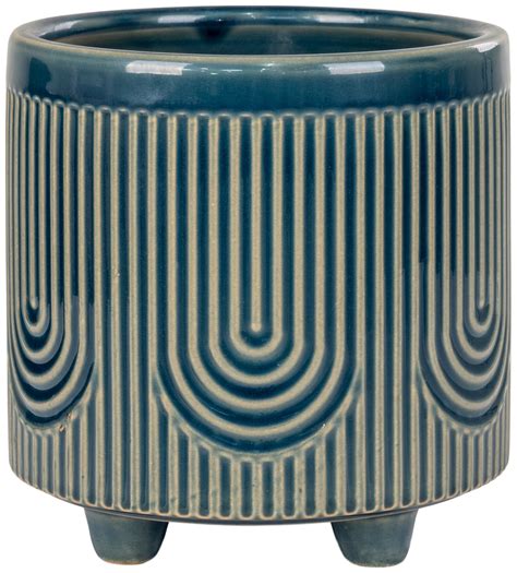 Doniczka ceramiczna niebieska Ø x cm hn House Nordic sfmeble pl