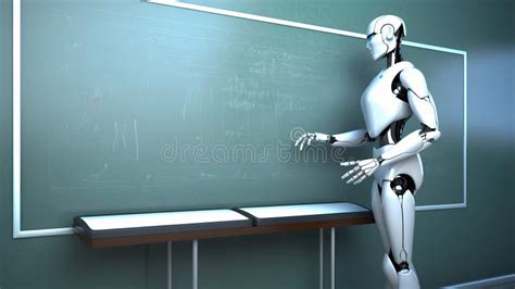 Teaching Robot In The Classroom Ai Teacher Concept Ai Generated Stock