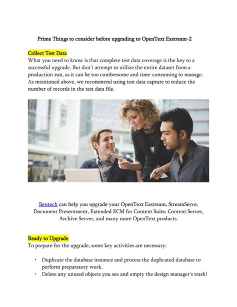 Prime Things To Consider Before Upgrading To Opentext Exstream 2 By
