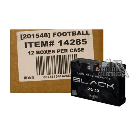 2023 Panini Black Football Hobby 12 Box Case Steel City Collectibles