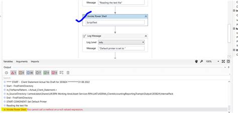 Invoke Power Shell You Cannot Call A Method On A Null Valued