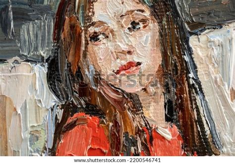 Girl Rain Umbrella Her Hands Woman Stock Illustration 2200546741