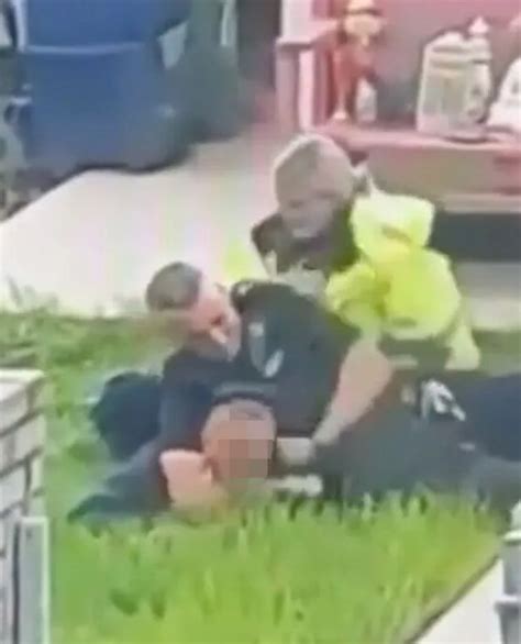 Policeman Filmed Repeatedly Punching Man During Arrest Leaving His Face