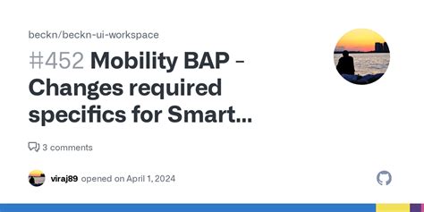 Mobility BAP Changes Required Specifics For Smart Gambia Issue 452