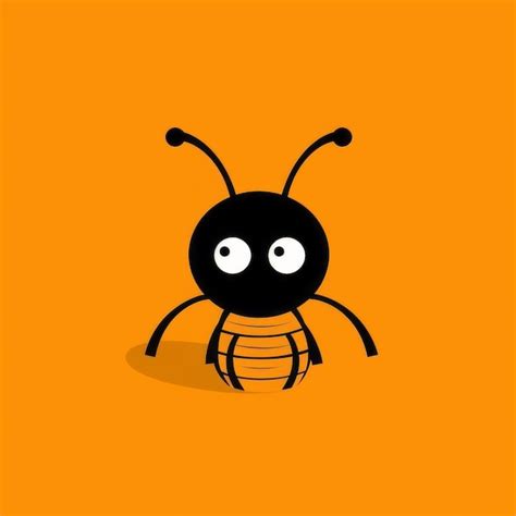 Playful And Clever Cartoon Insect Design On Vibrant Orange Background