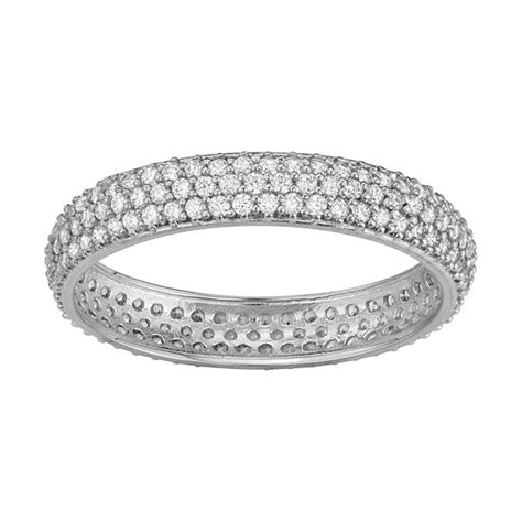 Designs By Gioelli 10k Gold Cubic Zirconia Pave Band