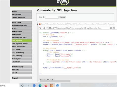 Dvwa Sql Dvwasql Csdn