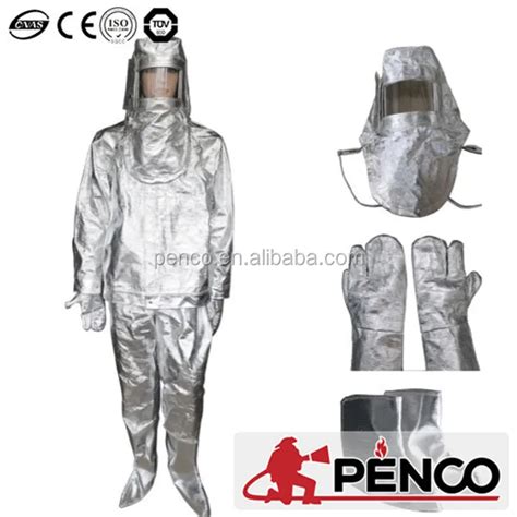 2015 Ce Approved Aluminum Foil 1000 Degrees Heat Fire Proximity Suit