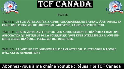 Tcf Canada Correction Septembre 2023 De Lépreuve Dexpression