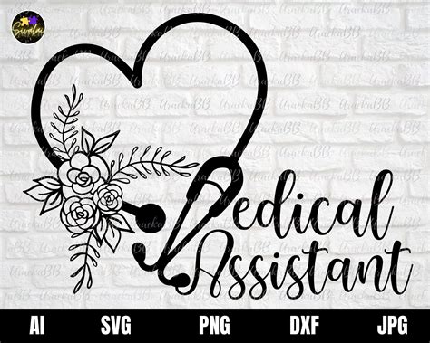Medical Assistant Svg Stethoscope Svg Medical Assistant Stethoscope Svg