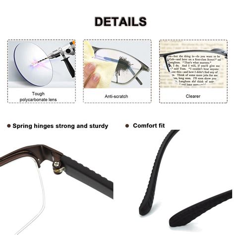 Men Transition Photochromic Reading Glasses Half Rimless Sunglasses 1