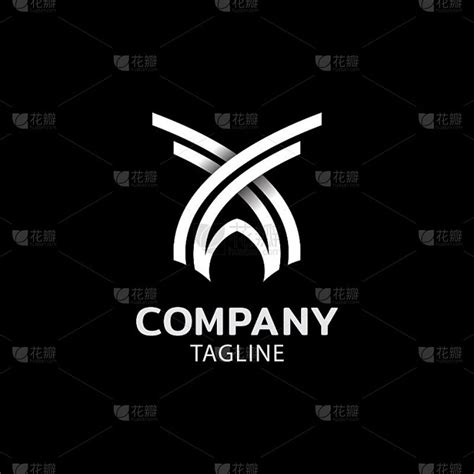 YA首字母组合字母矢量标志模板