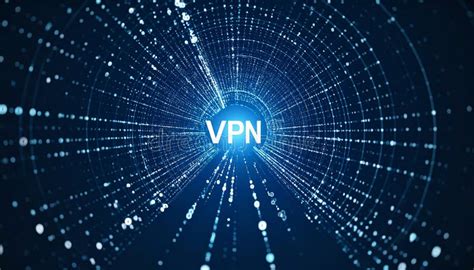 Abstract Blue Data Tunnel With Vpn Text Illustrates Secure Network