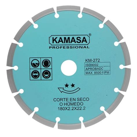 Disco Diamantado Segmentado 7 180 Mm Para Concreto Kamasa KM272