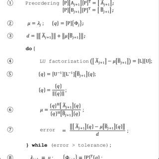 RQI Routine For Shifted Symmetric A And B Formulations Download Scientific Diagram