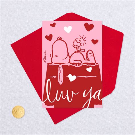 Peanuts® Snoopy And Woodstock Luv Ya Valentines Day Card Greeting