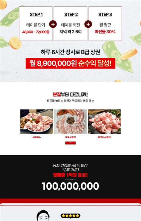 창영이부추냉삼 웹 Ui·ux 포트폴리오 크몽