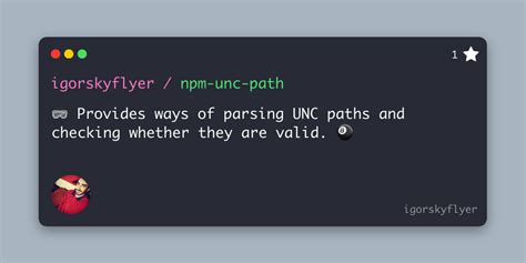 Github Igorskyflyer Npm Unc Path Provides Ways Of Parsing Unc