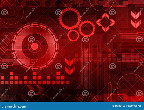 Abstract Technology Background Red Stock Illustration Image 41322169