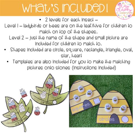 Insect Shape Sorting Stay Classy Classrooms