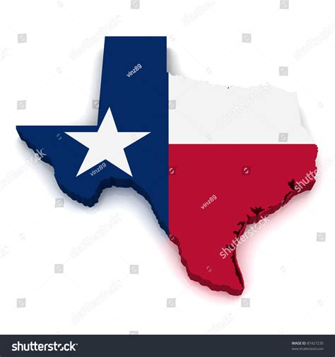 D Map Of Texas Stock Photo Shutterstock
