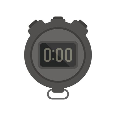 Stopwatch Time Icon Flat Vector Timer Clock Vector Art At Vecteezy