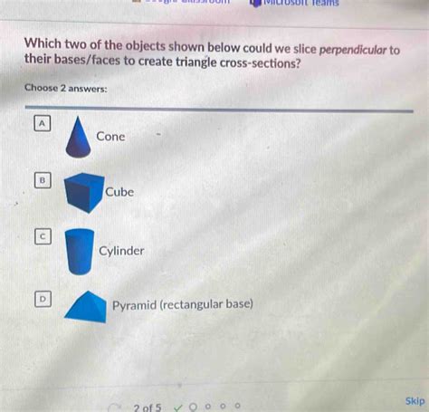 Solved Microsoft Leams Which Two Of The Objects Shown Below Could We