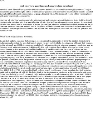 Fillable Online Xml Interview Questions And Answers Free Download Fax Email Print PdfFiller