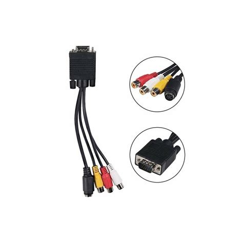Számítógép VGAtól TVhez SVideo 3 RCA kompozit HD AV TV kimeneti