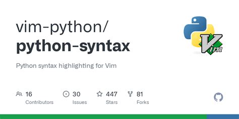 Python Syntaxsyntaxpythonvim At Master · Vim Pythonpython Syntax · Github