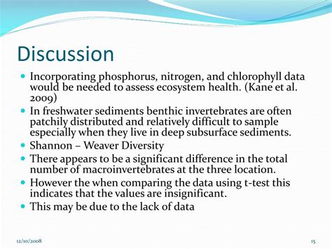 Ppt Sediment Depth Analysis And Benthic Macro Invertebrate Powerpoint