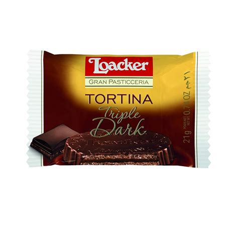 Buy Loacker Tortina Premium Chocolate Coated Wafer Triple Dark 125g 4 41 Oz Online At Lowest