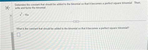 Solved Determine The Constant That Should Be Added To The
