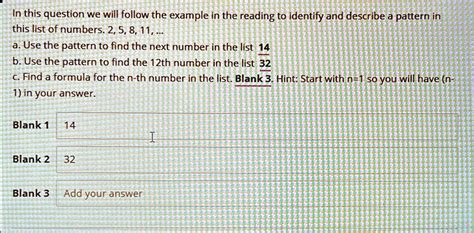 SOLVED In This Question We Will Follow The Example In The Reading To Identify And Describe A