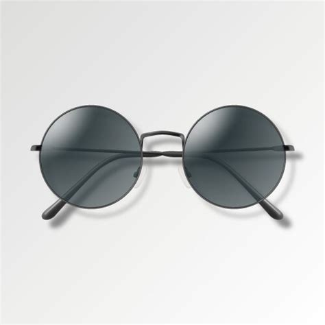 Realistic Black Round Frame Glasses Royalty Free Vector
