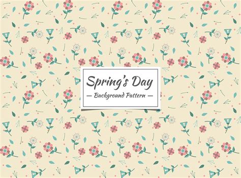Spring Seamless Pattern With Geometric Flowers And Leaves 672694 Vector