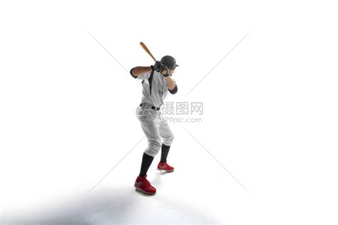 白背景的专业棒球运动员高清图片下载 正版图片506586551 摄图网