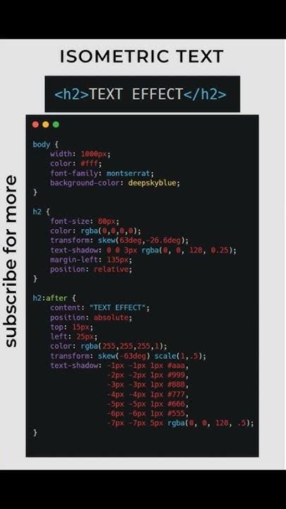 Css Isometric Text Effect Css Tips And Tricks Youtube