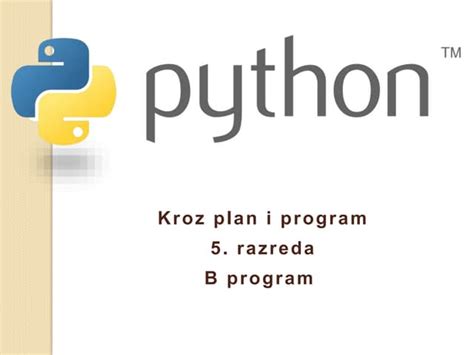 Python 5 Razred Pptx