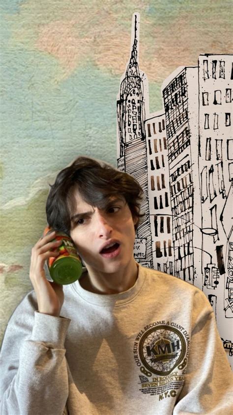 Finn Wolfhard Collage Aesthetic Wallpaper