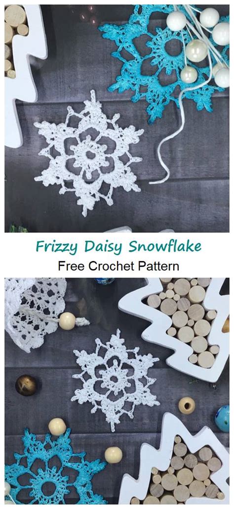 Frizzy Daisy Snowflake Free Crochet Pattern Your Crafts
